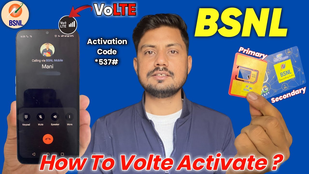 BSNL VoLTE Service Activation | Bsnl 4g Volte,how to activate volte in bsnl how to enable bsnl ...