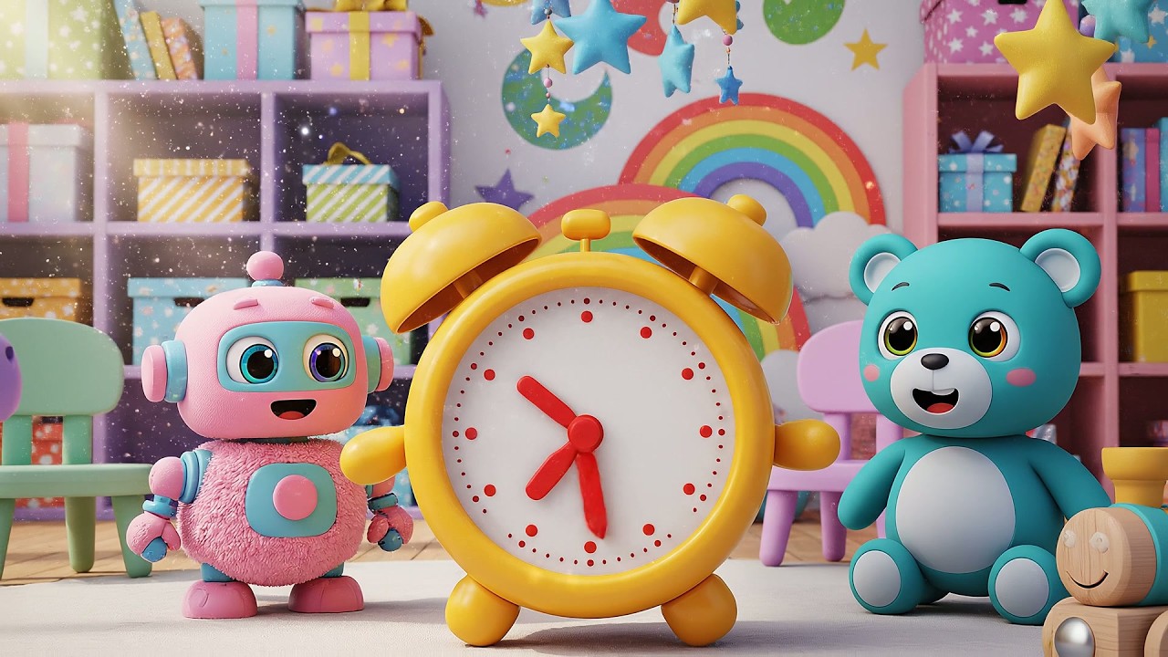 Six Little Toy Clocks Tick Tock Tick | ⏰ Telling Time Song & Counting ...