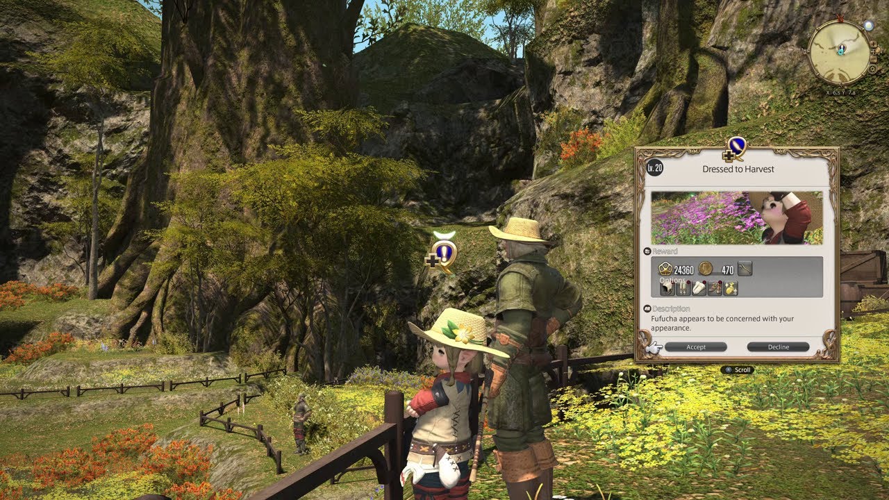 FFXIV Botanist Class Quest: Dressed to Harvest - YouTube