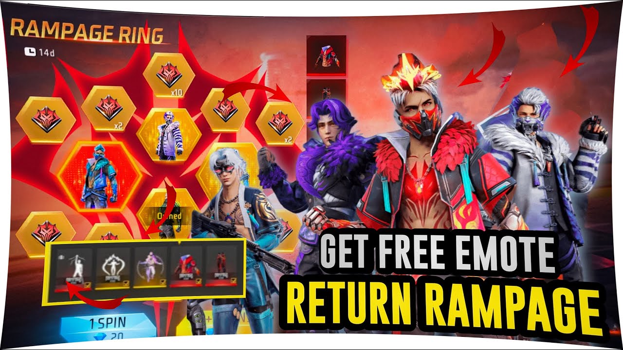 RAMPAGE BUNDLE RETURN |RAMPAGE RING EVENT |FREE FIRE NEW EVENT - YouTube