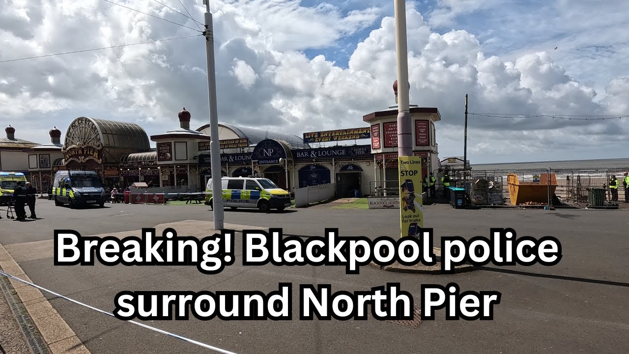 Breaking! Blackpool police surround North Pier - YouTube