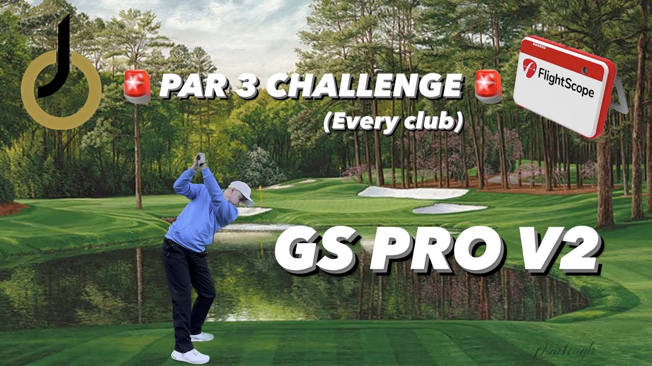 Par 3 golf challenge 16th Augusta GS PRO V2 (FLIGHTSCOPE MEVO PLUS ...