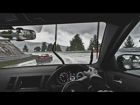 Mitsubishi Lancer Evo Race in The Rain - Realistic Graphics 4K Ultra HD ...