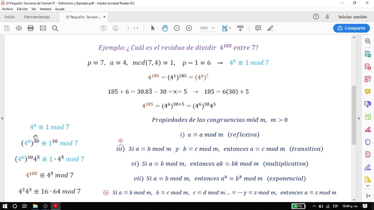 El Pequeño Teorema de Fermat: Definición y Ejemplo - YouTube