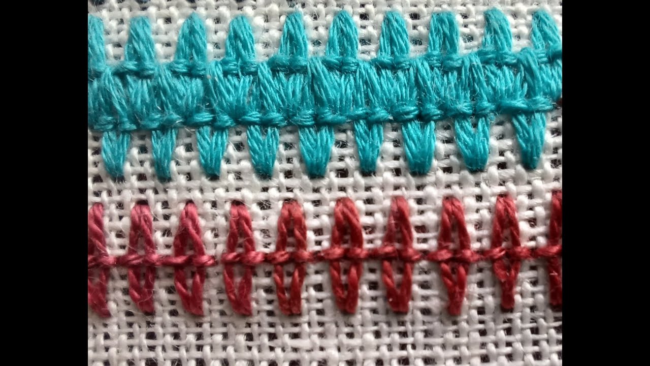 French stitch tutorial - Point de France - YouTube