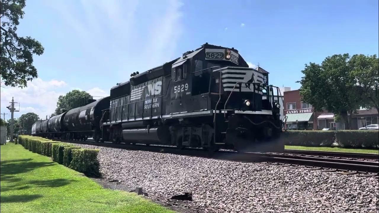 NS P02-09 pass #thomasville NC with GP38-3 NS #5829 with N & W caboose 05/09/2025. - YouTube