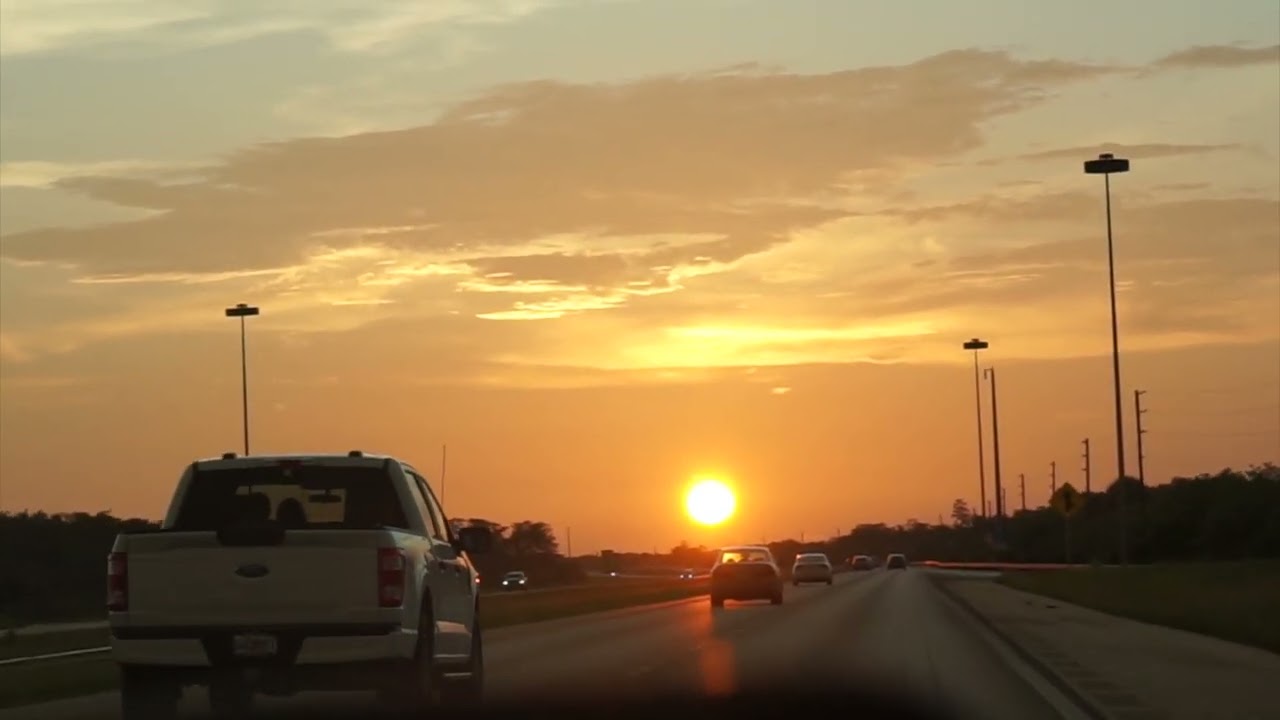 Sunset View while Driving from Miami to Naples Florida - Route 41 - YouTube
