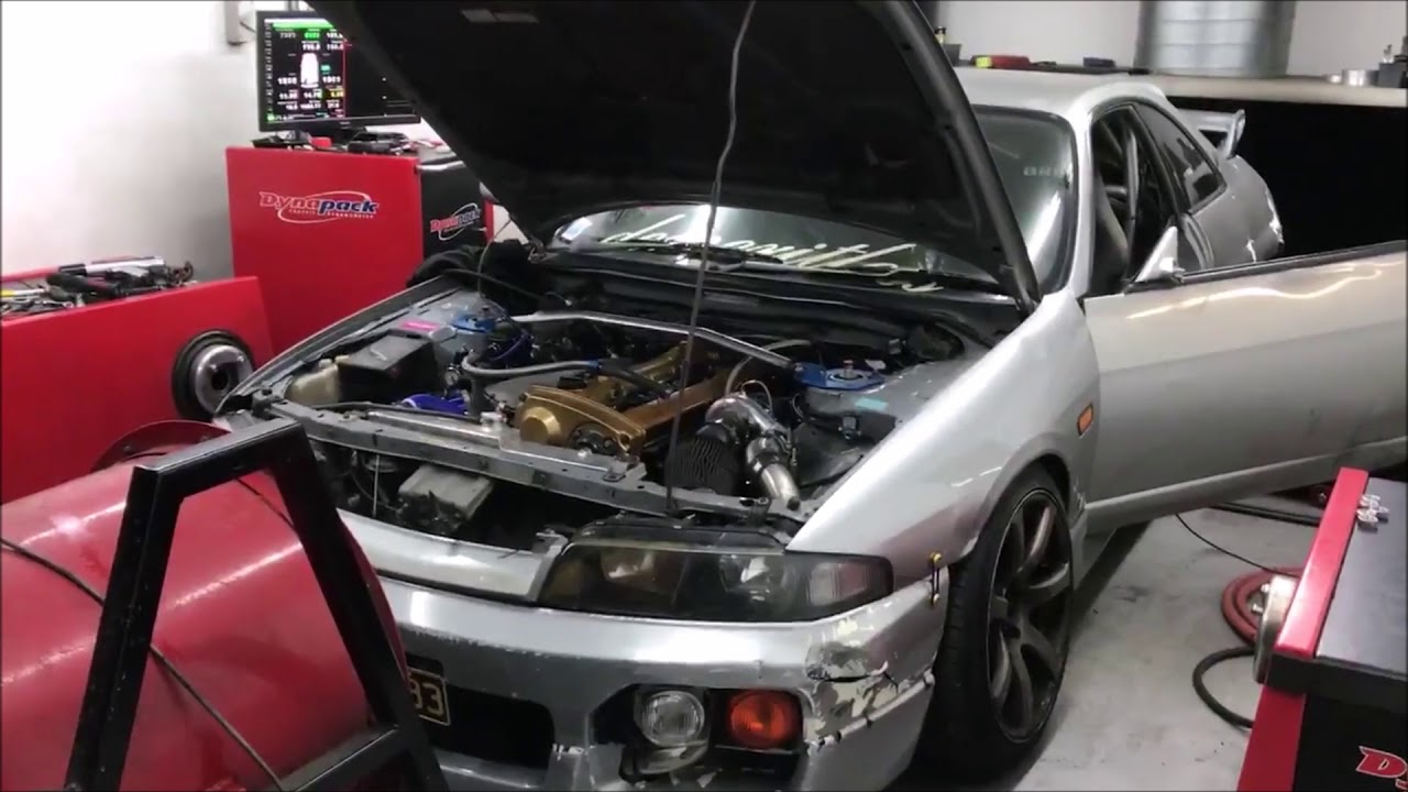 R33 GTST running Hypergear high flowed R33 21U turbocharger making ...