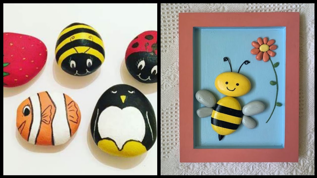 pebbles painting art||DIY best pebbles art||pebbles painting - YouTube