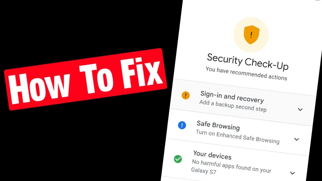 You have security recommendations | Security Check-Up You have ...