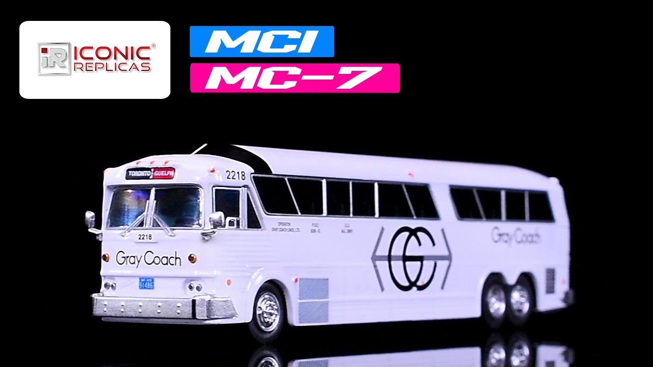MCI MC-7 Challenger Intercity Coach Bus White Gray Coach 1/87 (HO ...