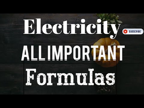 Electricity All Important Formulas || Class 10 || Board Exam || Cheat ...