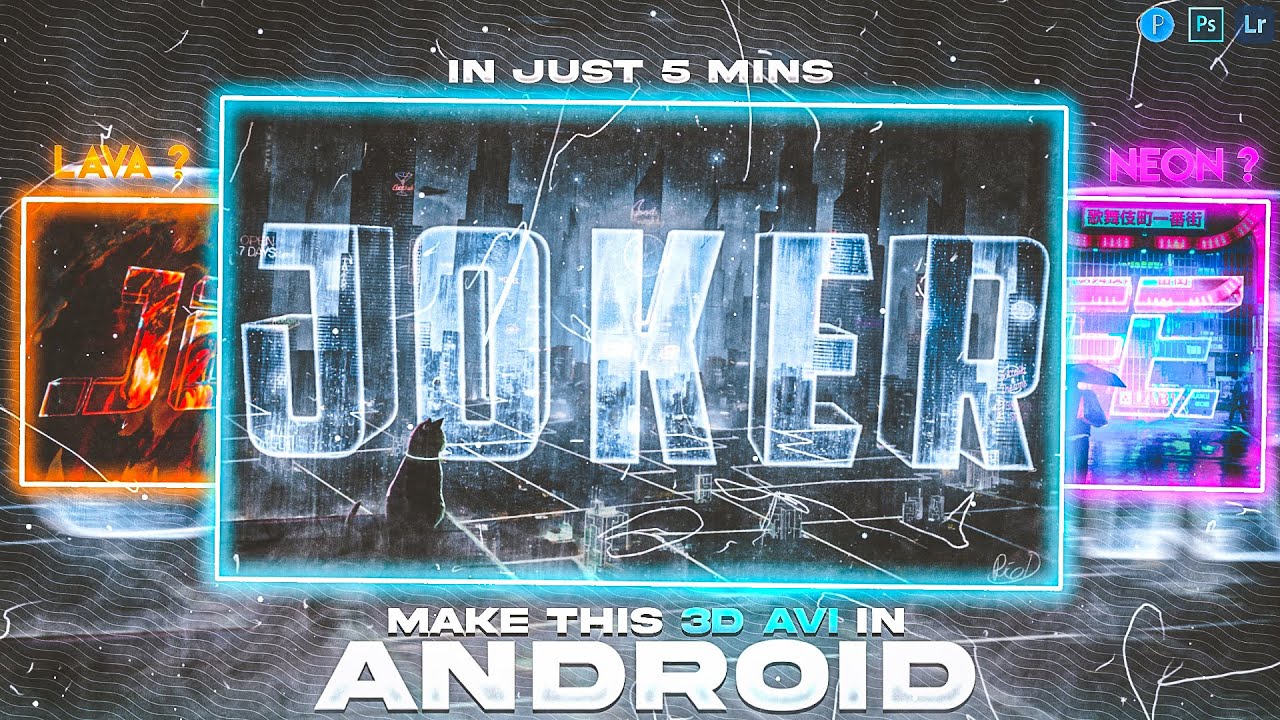 How To Make This 3D AVI Logo In Android | Ps Touch Tutorial - YouTube