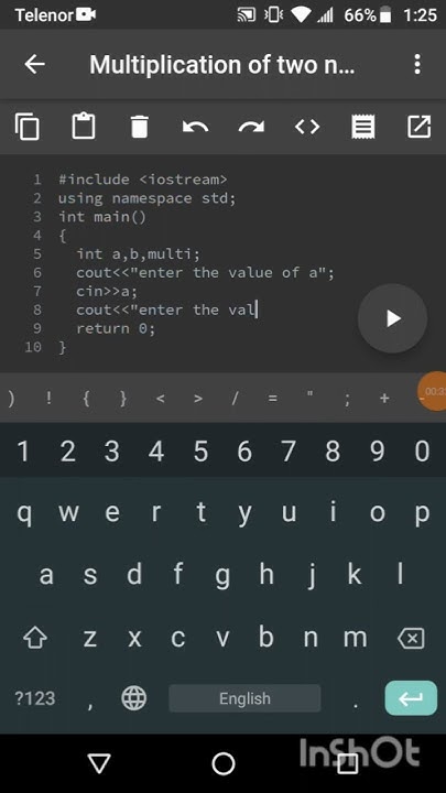 Multiplication Of Two Variables In C++ #coding #ytshorts #multiply ...