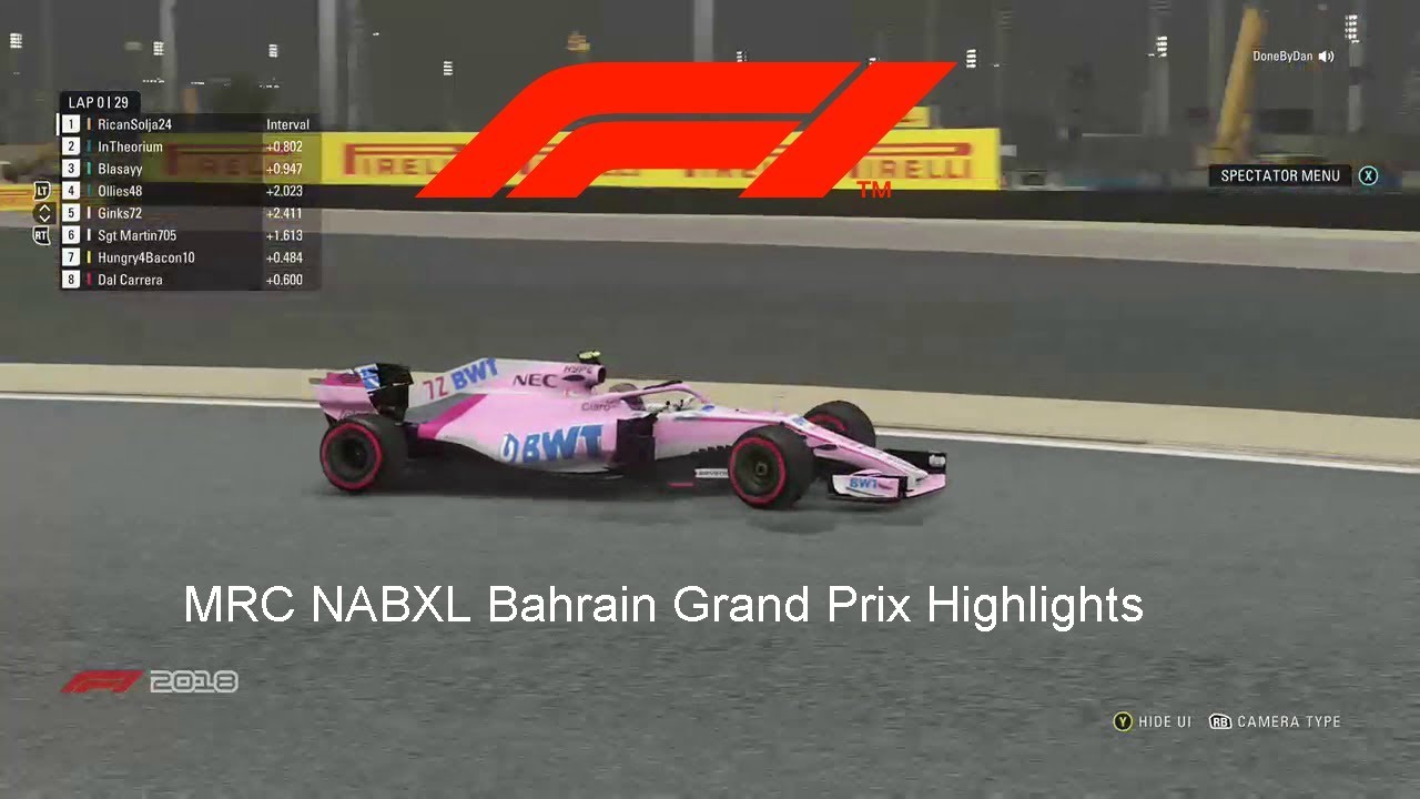 F1 NABXL: 2018 Bahrain Grand Prix Highlights - YouTube