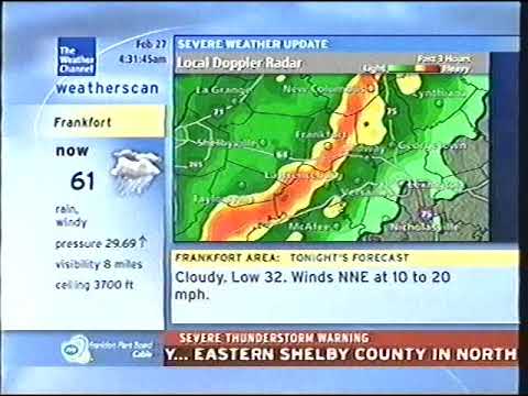 Weatherscan - Severe Weather Mode - 2/27/2009 4:31am - YouTube