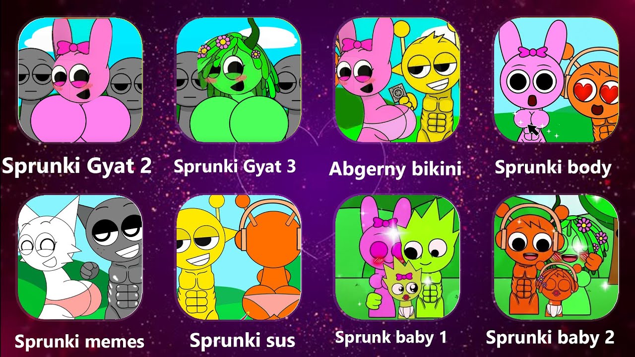 Incredibox Sprunki Love Sus, Sprunki Gyat 2, Gyat 5, Gyat 7, Sprunki ...