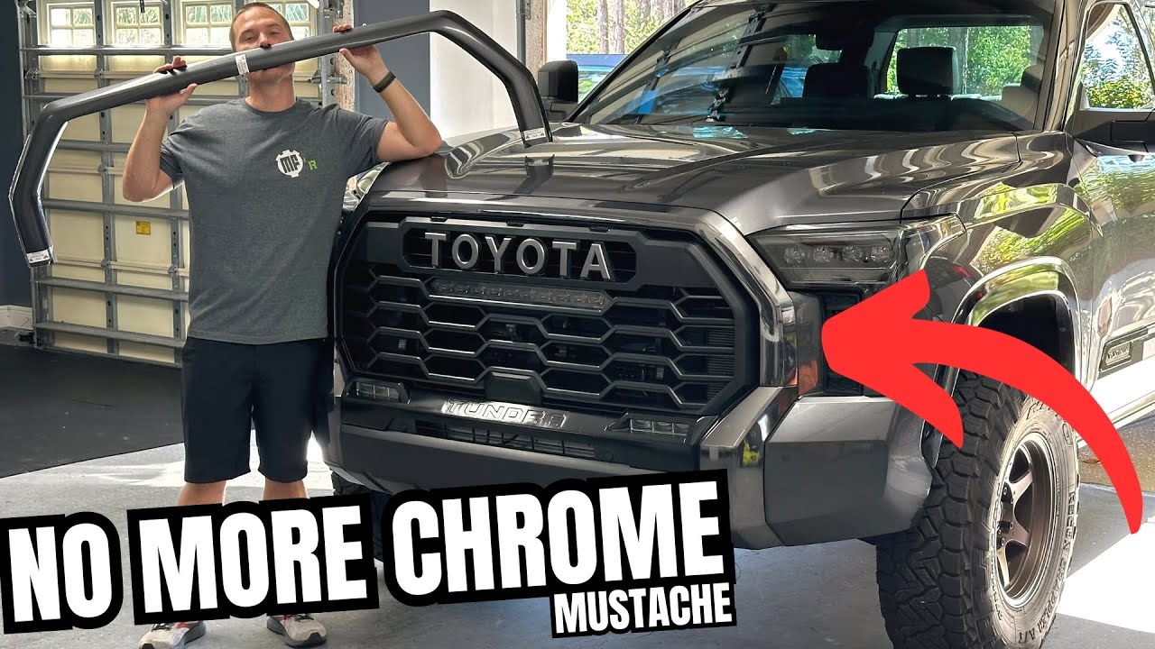 The Easiest Way To Chrome Delete Your 3rd Gen Tundra Grille - YouTube