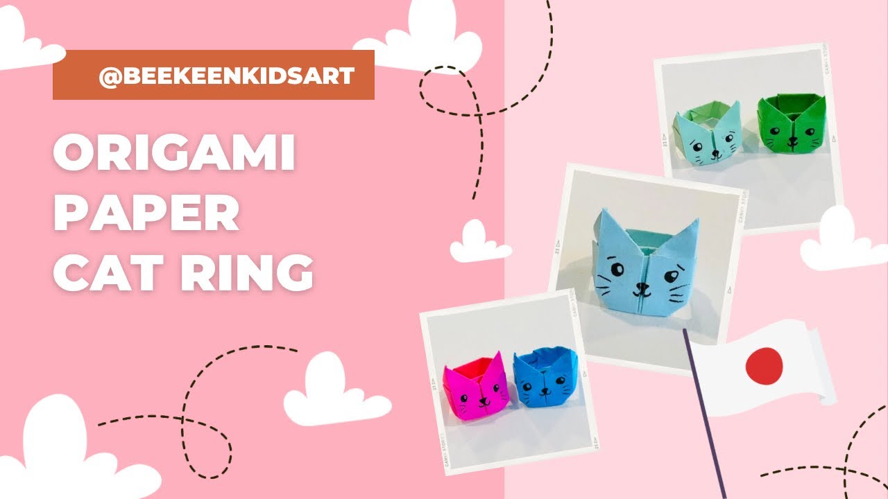 How to Fold an Adorable Origami Paper Cat Ring - Step-by-Step Tutorial ...