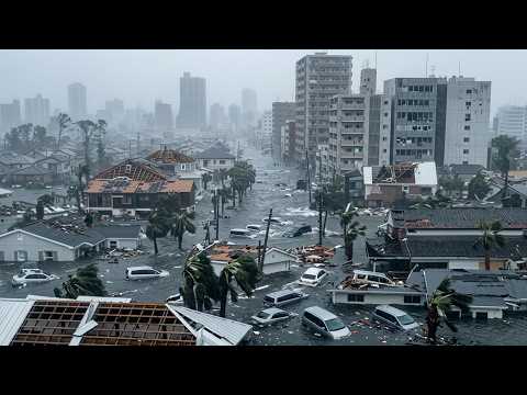 Güçlü 25. Tayfun Dujuan Japonya'yı Yıkıyor! Kanto ve Izu Sel Felaketinde