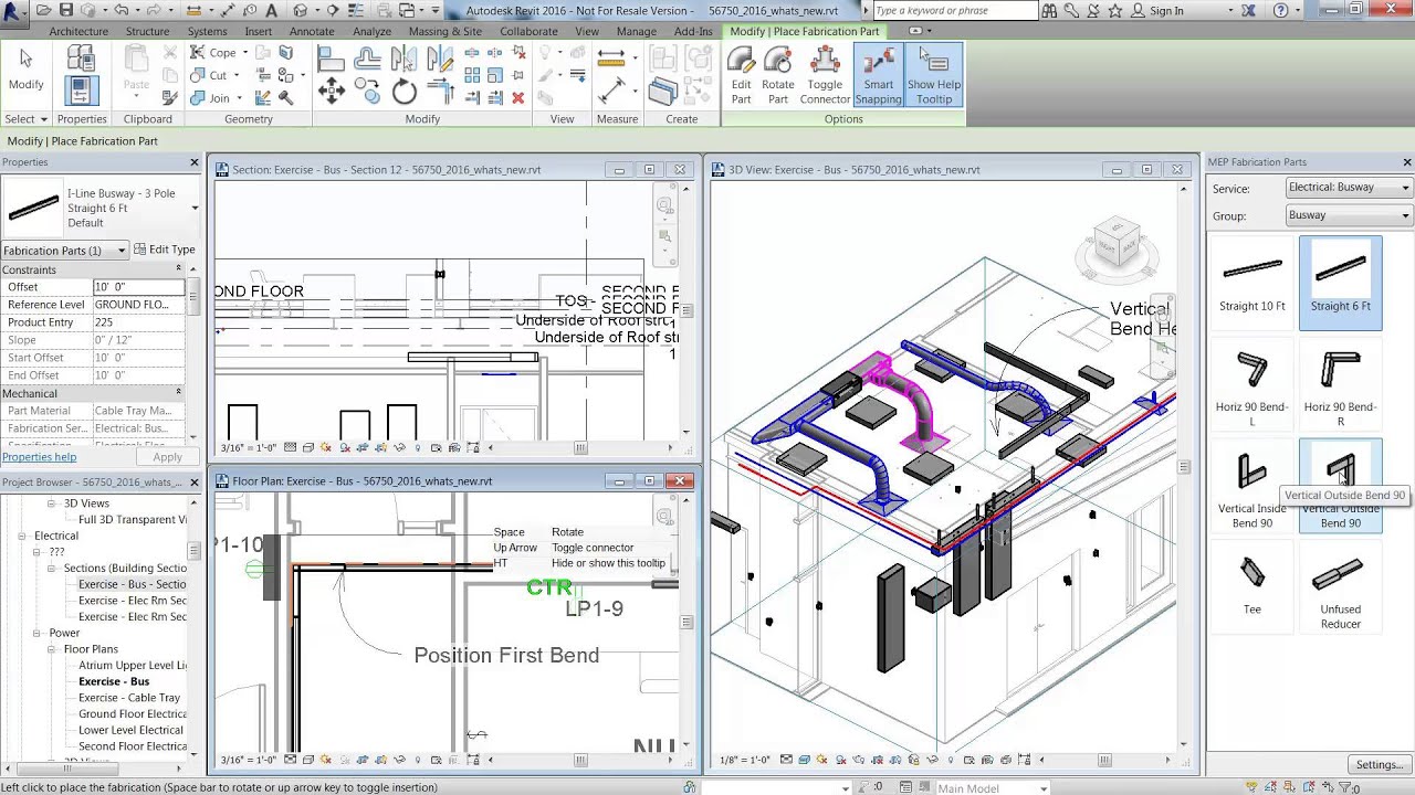 Revit MEP 2016 07 electrical component support for fabrication - YouTube