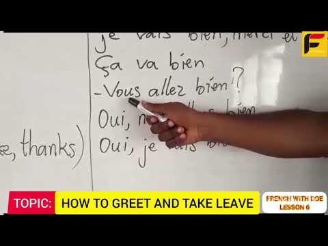 Greetings in french//Learn how to greet and take leave in french - YouTube