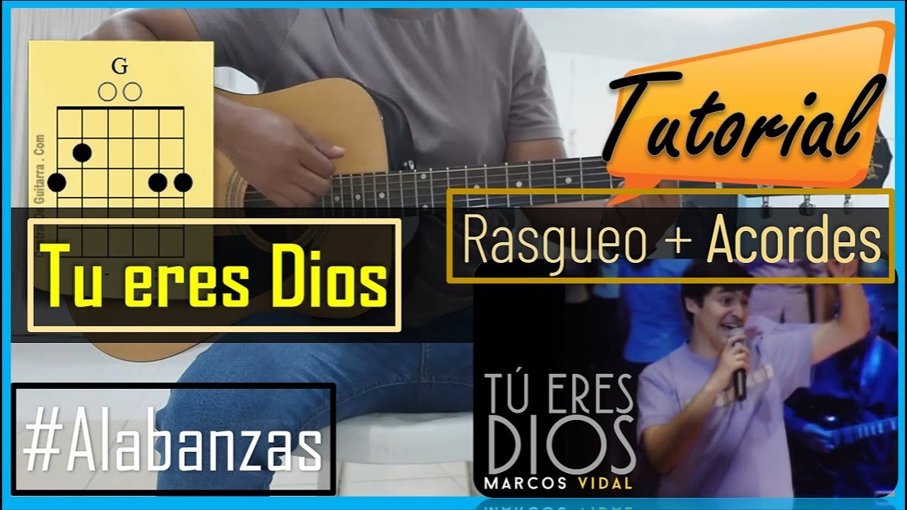 TU ERES DIOS Marcos Vidal GUITARRA ACUSTICA tutorial | Principiantes ...