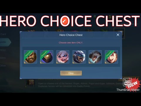 MLBB || HERO CHOICE CHEST OPEN || 6 HEROES || CHOOSE ONE HERO 🤩 ...