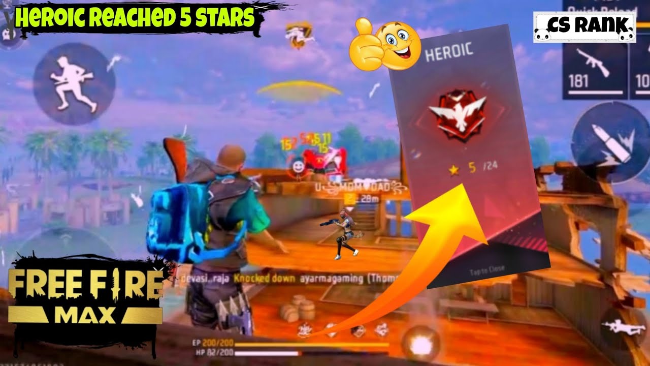 Can I reach heroic 5 stars today? in free fire max - YouTube