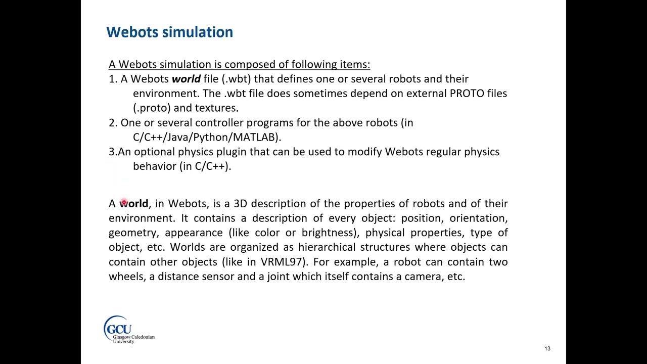 Webots Principles - YouTube