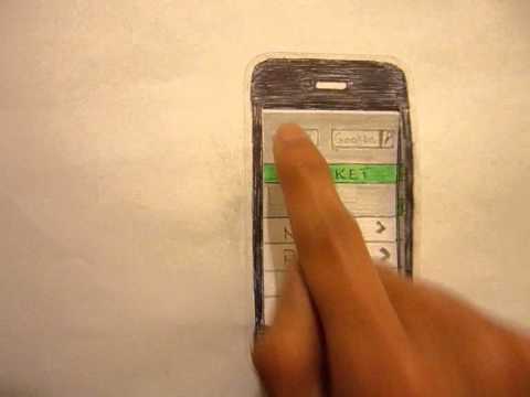 Paper prototyping (iphone) - YouTube