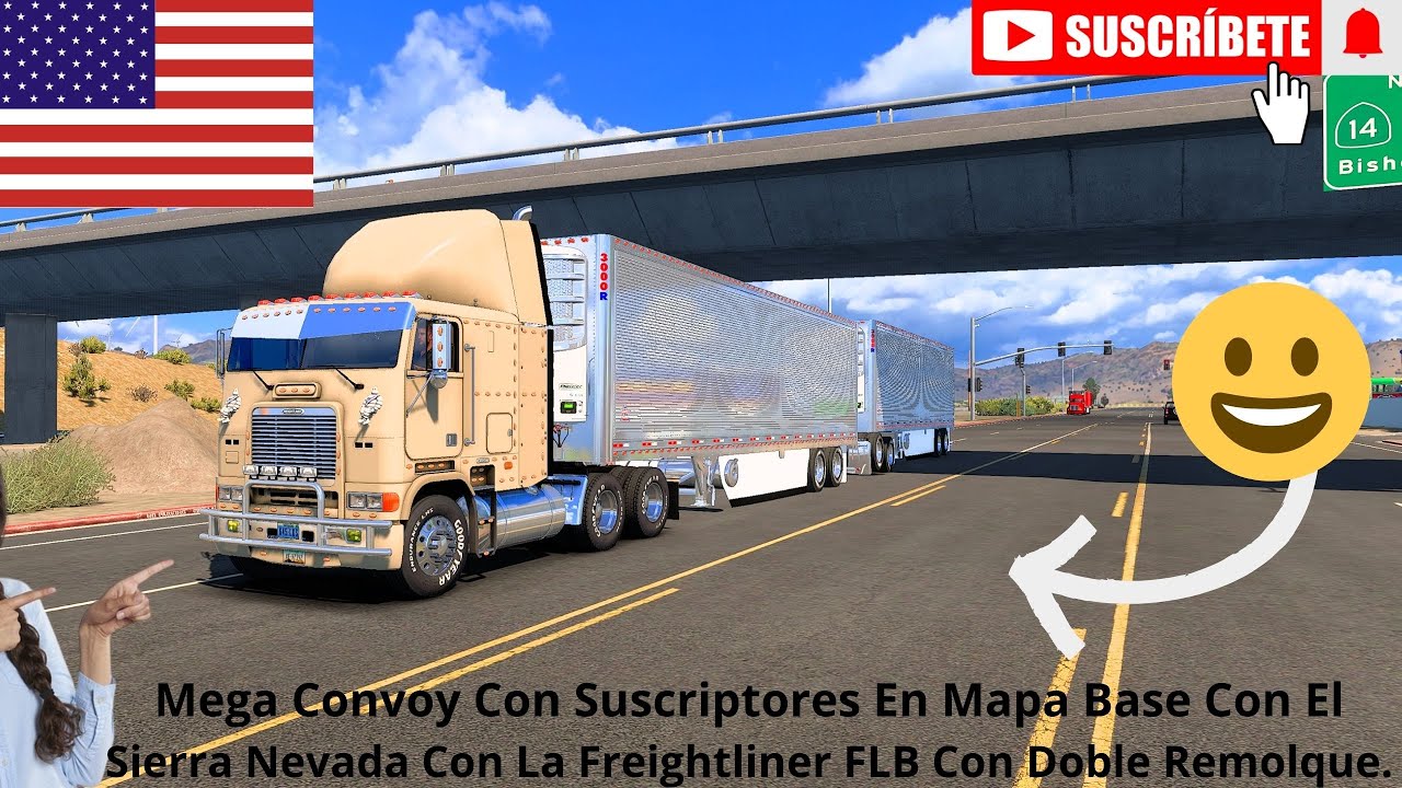 Mega Convoy Con Los Suscriptores En Mapa Base Con Sierra Nevada En La ...
