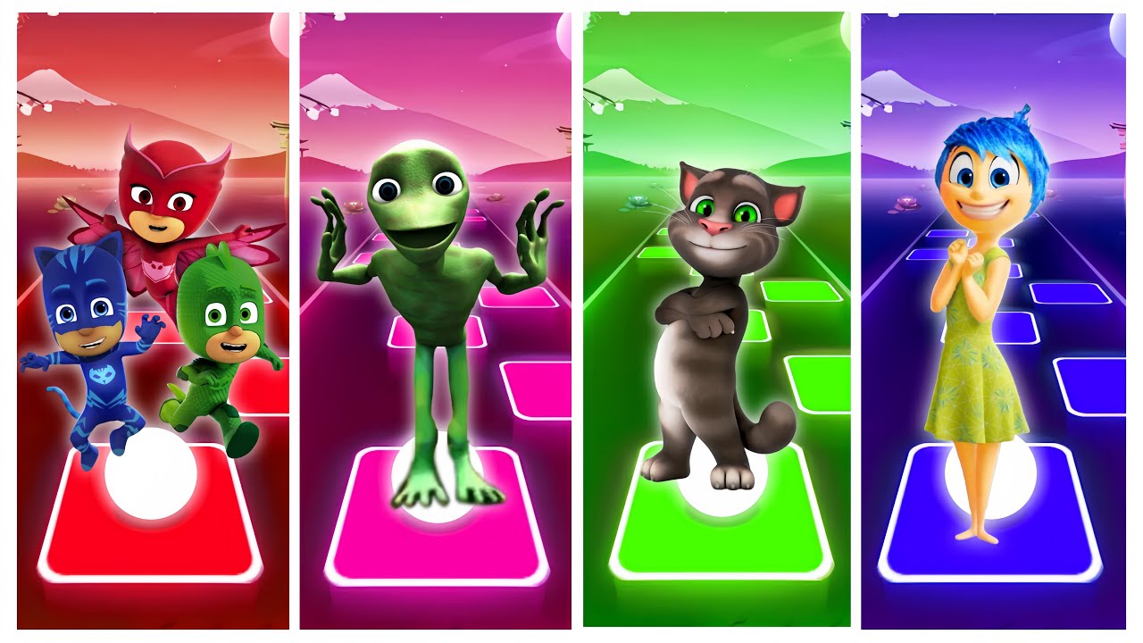 PJ Masks 🆚 Alien Dance 🆚 Talking Tom 🆚 Inside Out 2 🎶 Tiles Hop EDM ...