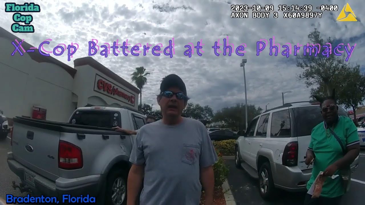 Ex Cop gets Pushed at a CVS Pharmacy Drive Thru - YouTube