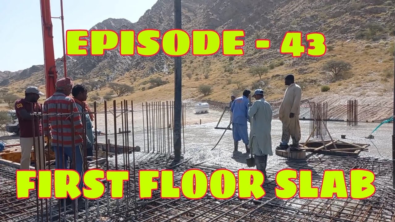 CASTING OF FRESH CONCRETE FOR FIRST FLOOR SLAB VILLA IN KULAIBA ...