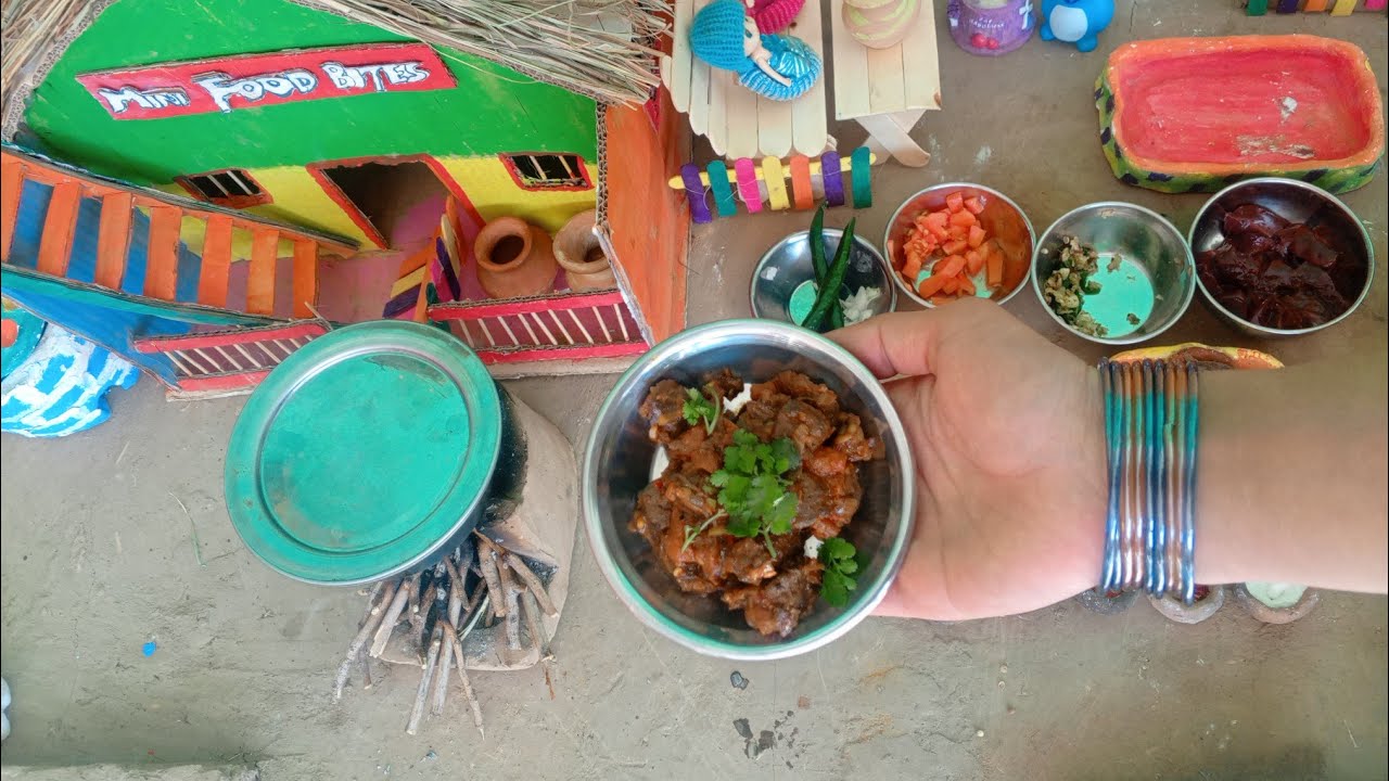 Spicy Mini Kalaiji recipe🔥😋 | Miniature cooking | Mini Masala kalaiji ...