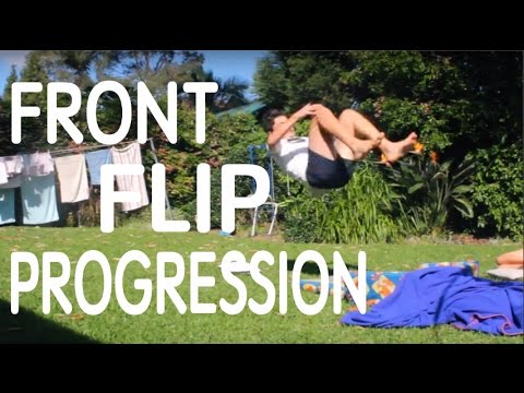 My Front Flip Progression In 1 Day - YouTube