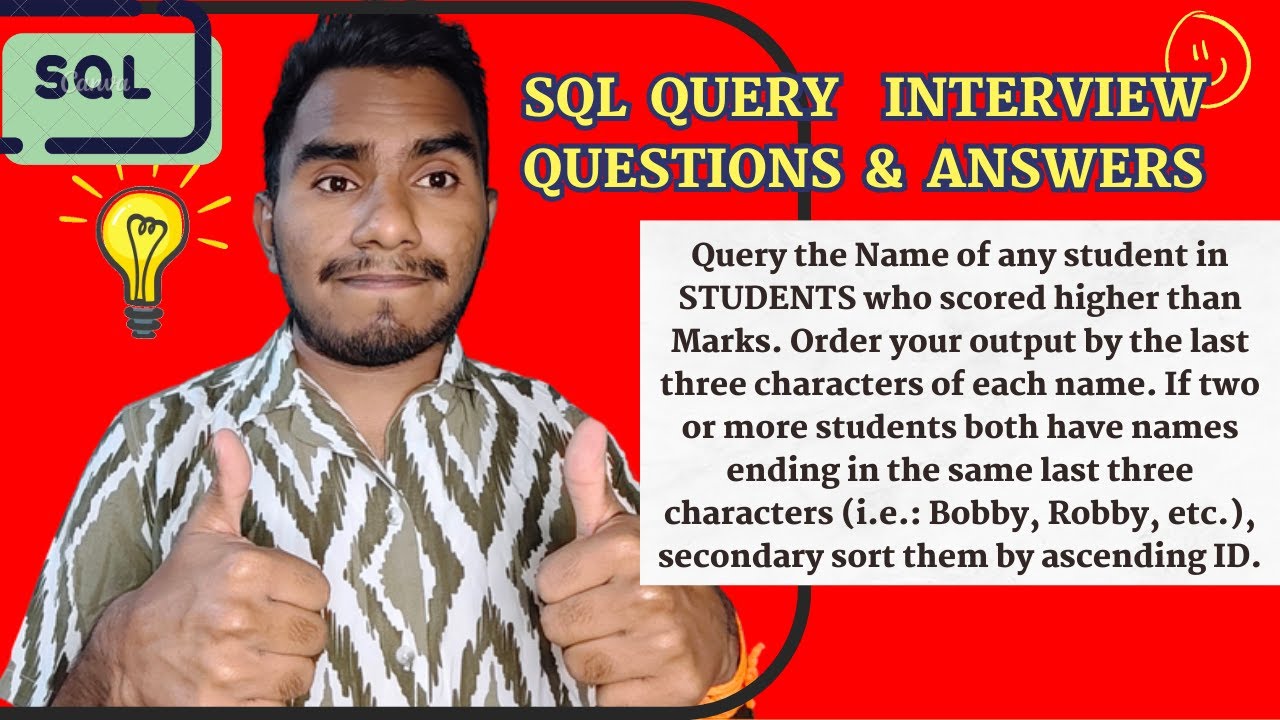 SQL Interview Questions and Answers | Crack Your Next Data Job - YouTube