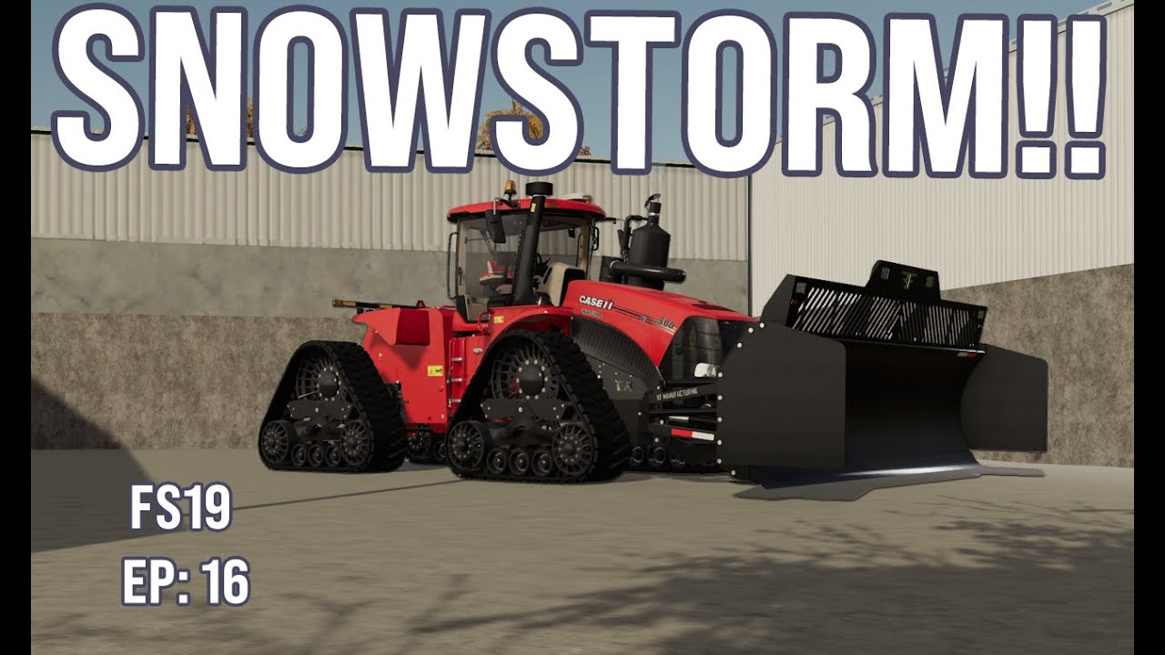 Plowing Snow With A Silage Blade! | Farm Sim Server Stream - YouTube