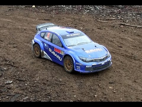 Kyosho DRX VE Subaru Bashing Around On Woods Track - YouTube