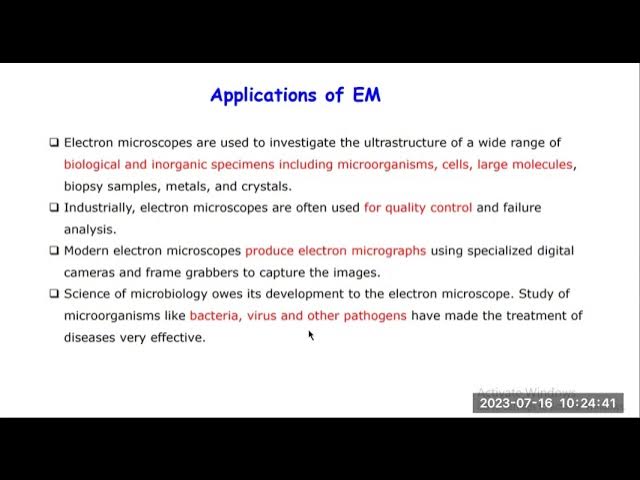 Electron Microscope Uses