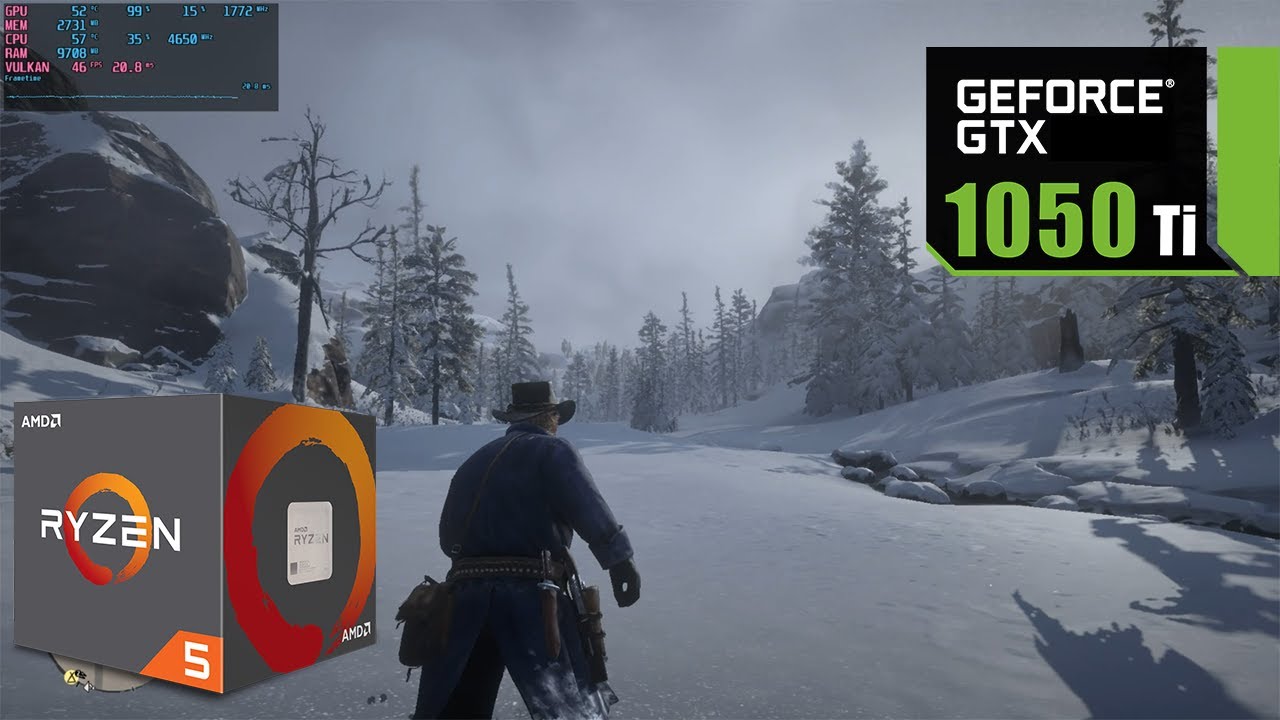 Red Dead Redemption 2 : ON GTX 1050 Ti + Ryzen 5 5600X - YouTube