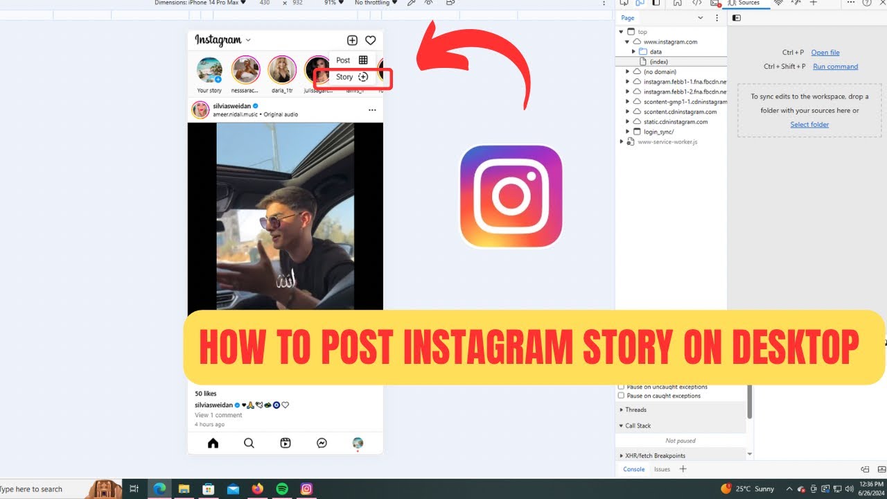 How To Post Instagram Stories On Your Computer - YouTube