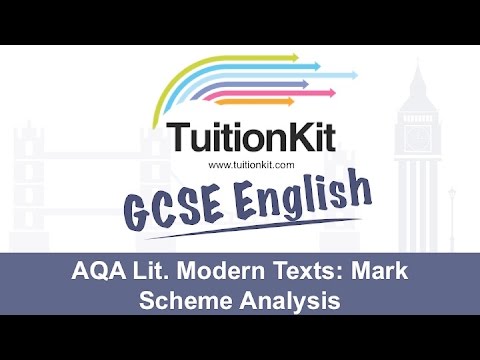 AQA Lit. Modern Texts: Mark Scheme Analysis
