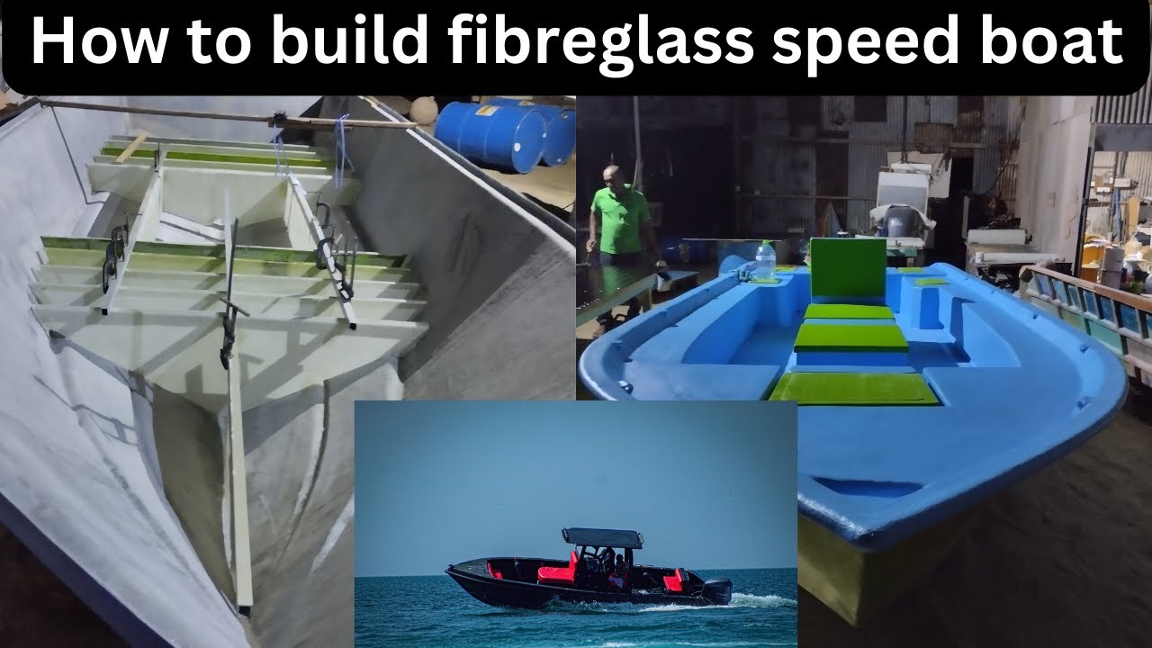 fiberglass speed boat building 💪 aziz bai - YouTube