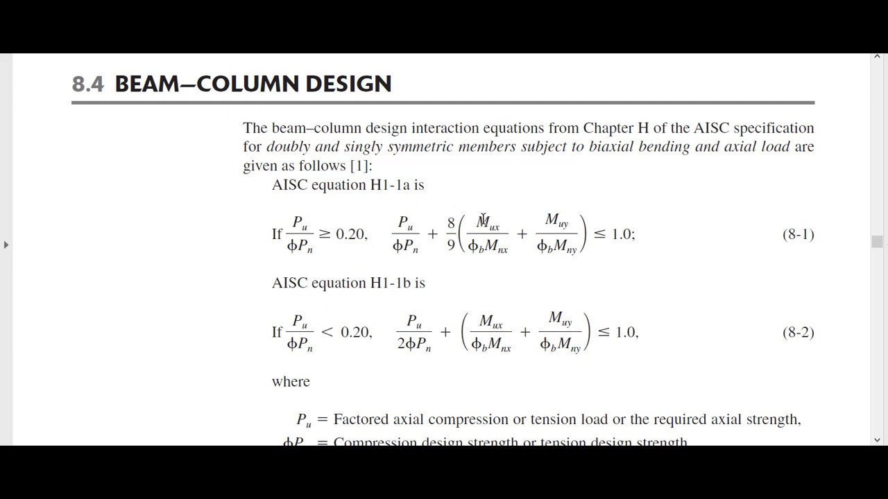 Steel Column Design with Bending - Example 3 - YouTube