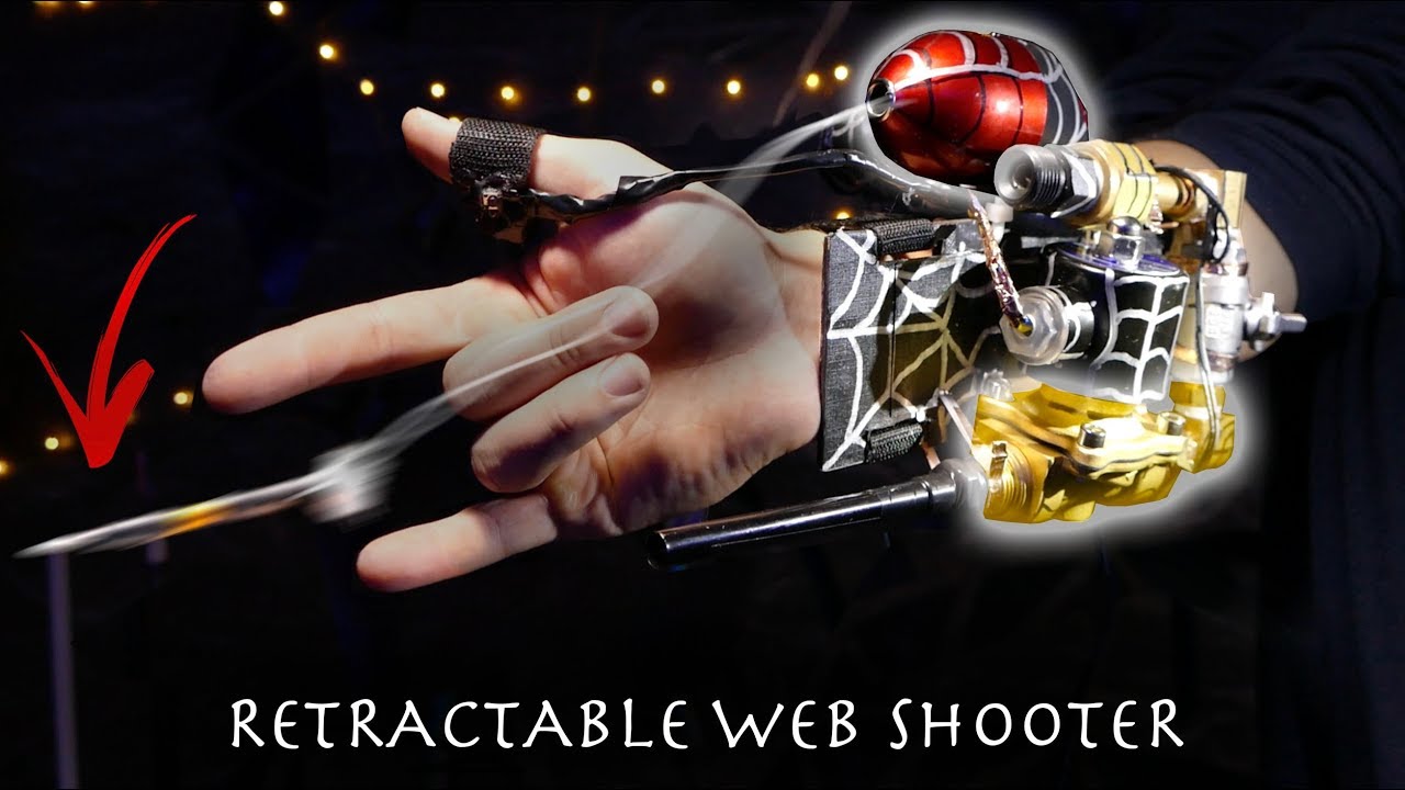 Make a Retractable Spider-Man Web Dart Gun (Powerful) - YouTube