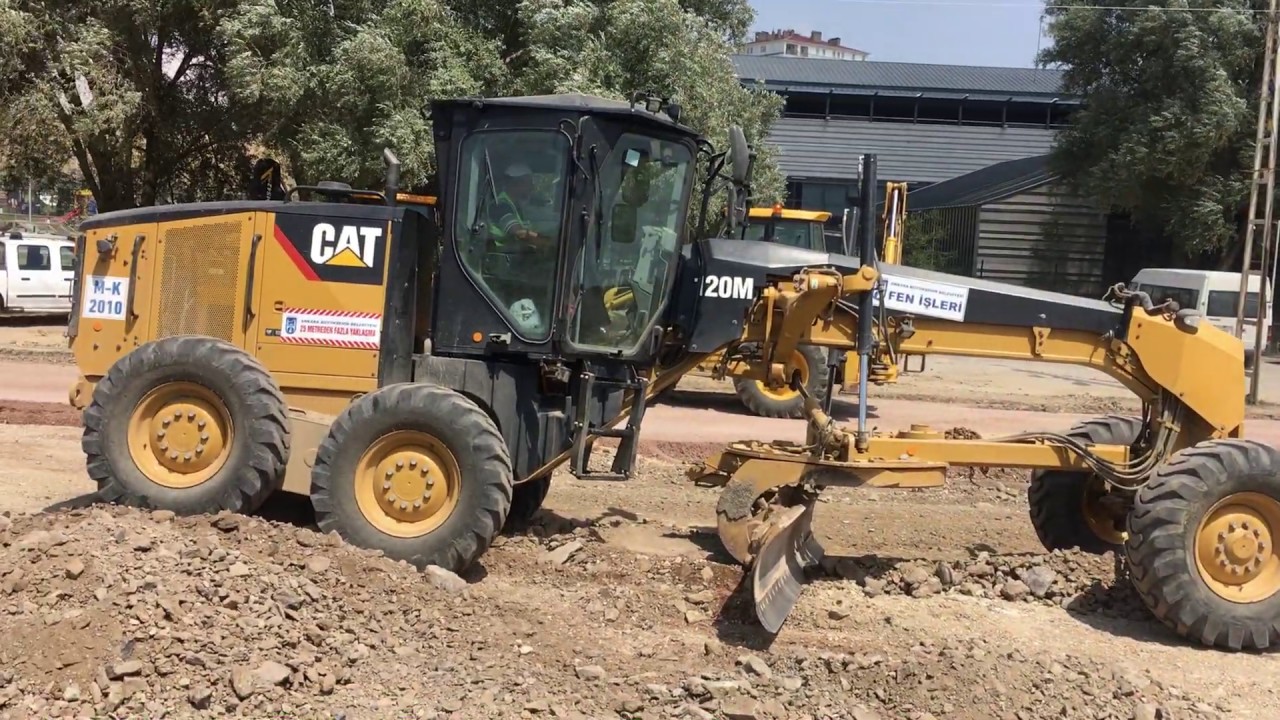 Cat 120 m greyder dolgu malzemesi serimi - YouTube