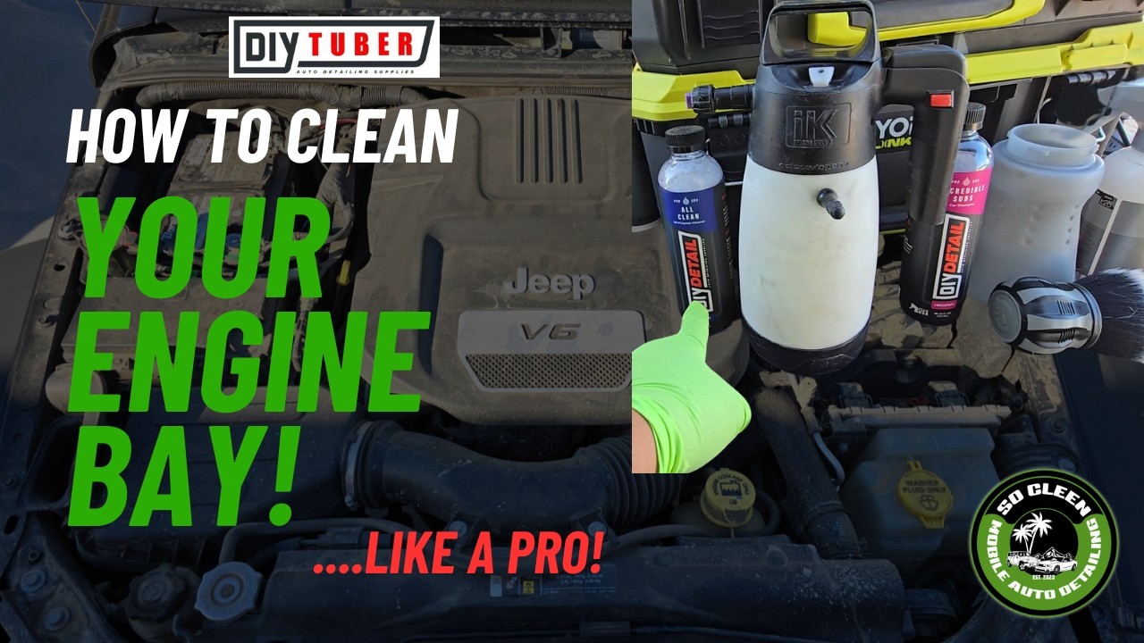 How To: Clean your DIRTY JEEP engine bay! with So Cleen Detailing | DIY ...
