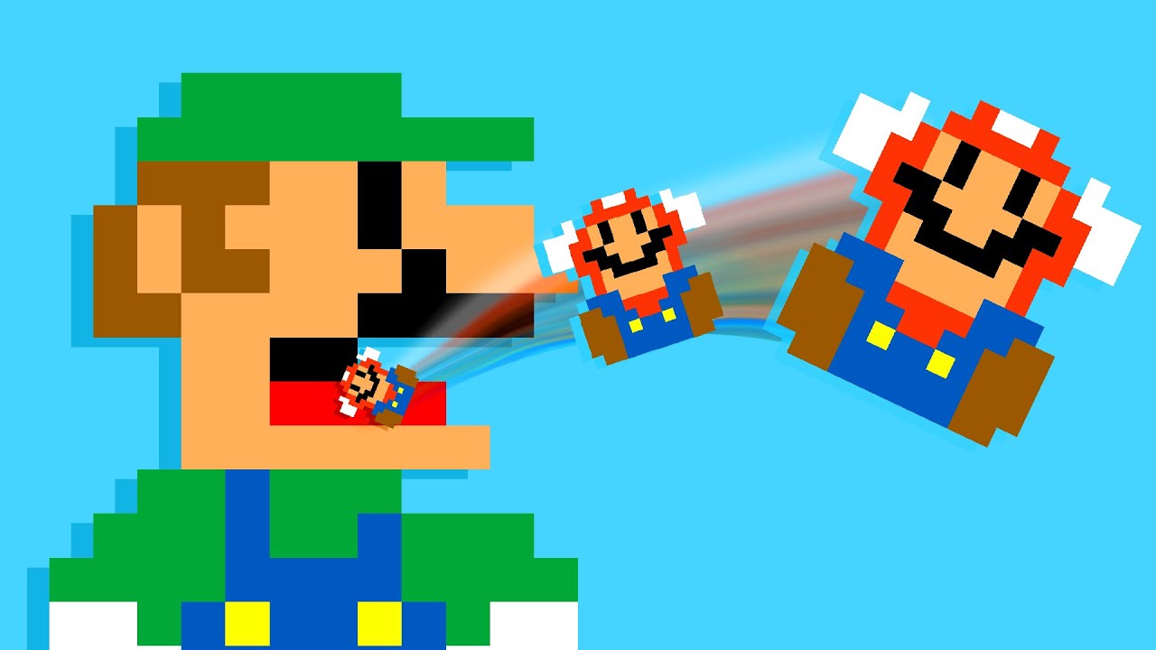 Mario gets eaten by Luigi - YouTube